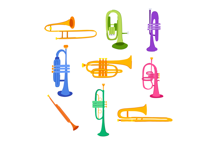 trumpet set cartoon (6570598)