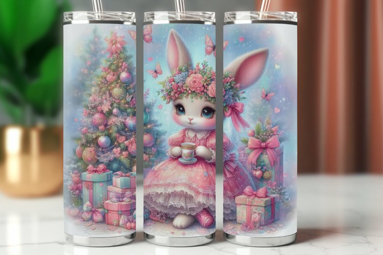 Tumbler Wrap 20 oz - christmas rabbit (4892843)