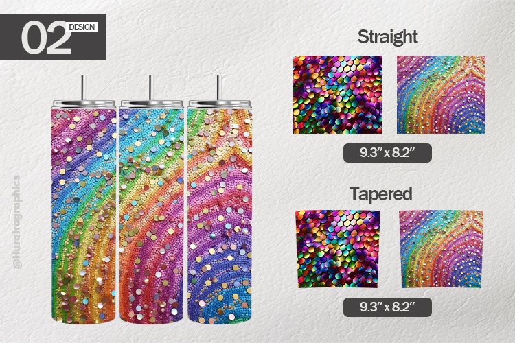 Rainbow Bright Tumbler Wrap| Tumbler Sublimation (4884867)