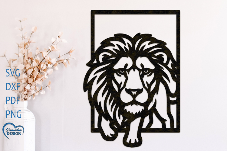 Home Decor Lazer Cut File. Lion SVG. Wall Decor SVG..