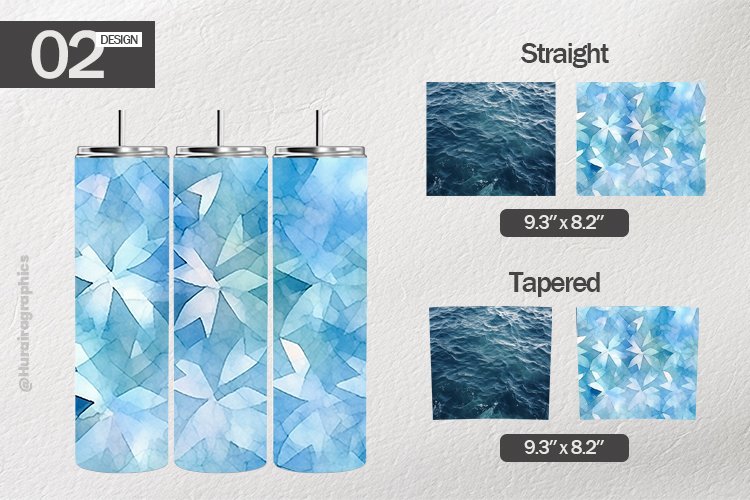 Winter Blue Tumbler Wrap| Tumbler Sublimation Wrap (4802273)