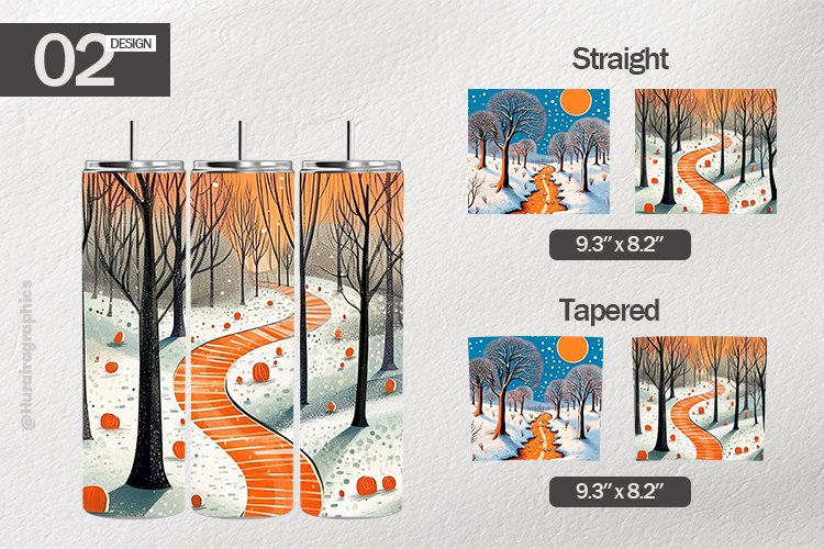 Snow Footpath Tumbler Wrap| Tumbler Sublimation (4800183)