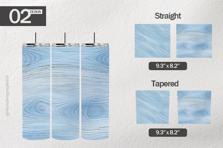 Powderblue Woodgrain Tumbler Wrap| Tumbler Sublimation Wrap