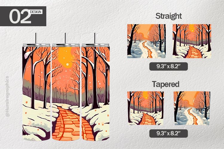 Snow Footpath Tumbler Wrap| Tumbler Sublimation (4800187)