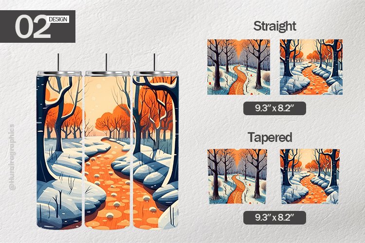 Snow Footpath Tumbler Wrap| Tumbler Sublimation (4800189)