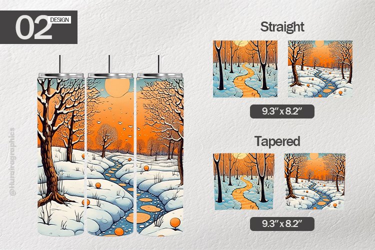 Snow Footpath Tumbler Wrap| Tumbler Sublimation (4800175)