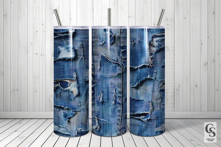 Ripped Blue Denim Jeans Backgrounds