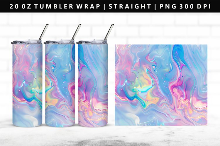 Iridescent 20oz Tumbler Wrap | Sublimation PNG (5192408)