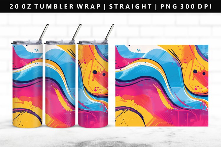 Retro Pop Art 20oz Tumbler Wrap | Sublimation PNG (5223828)