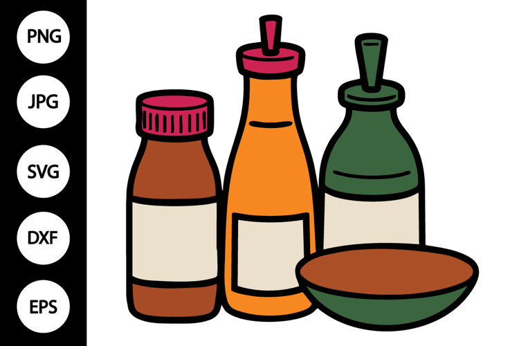Condiments Clipart, Condiments SVG (5302051)