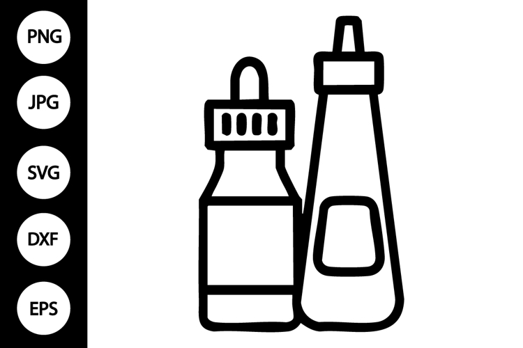 Outline Condiments SVG, Coloring Page (5302043)