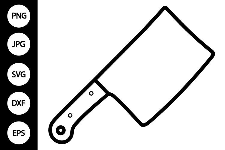 Outline Meat Cleaver SVG, Coloring Page (5118479)