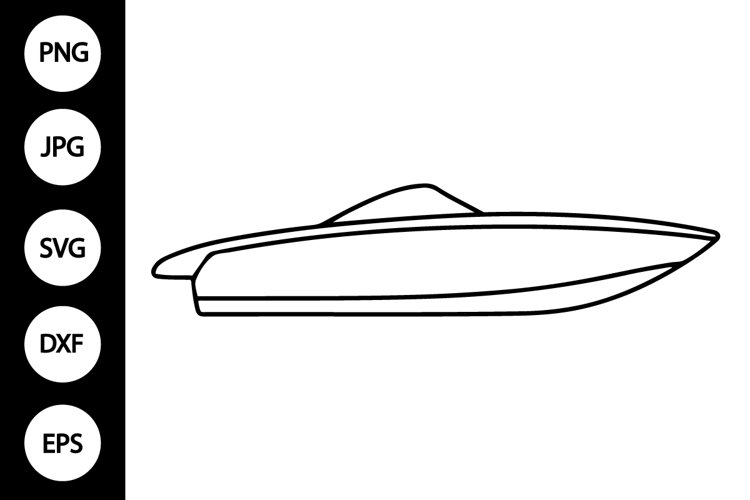 Outline Speedboat SVG (5069931)