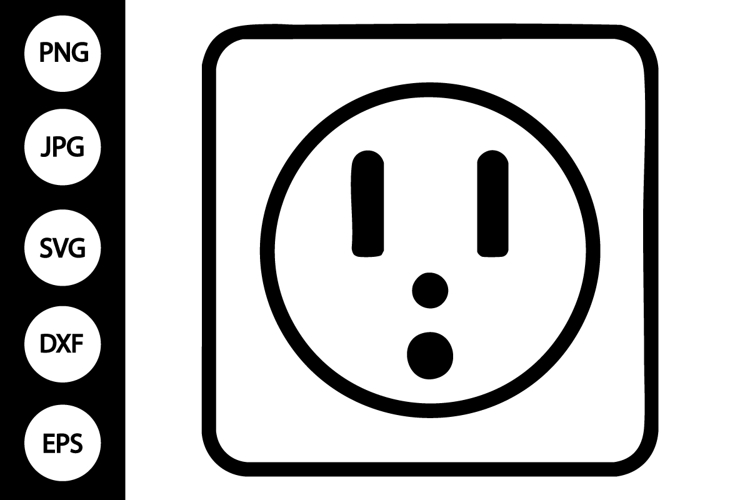 Outline Power Outlet SVG, Coloring Page (5504074)