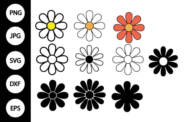 Groovy Daisy SVG Bundle