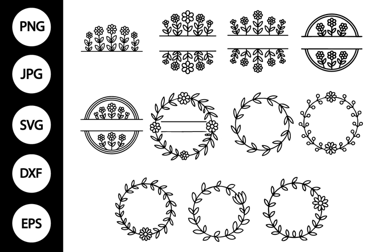 Wildflower Monogram SVG Bundle