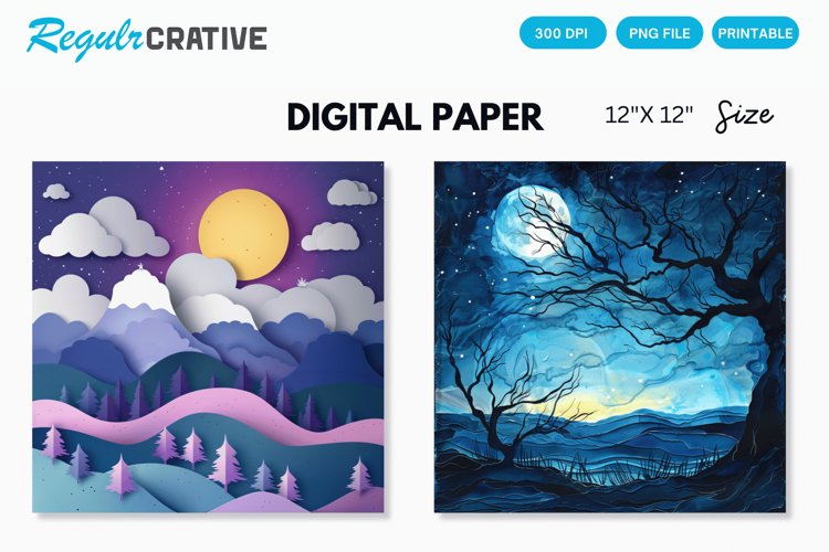 Twilight Time Seamless Digital Paper