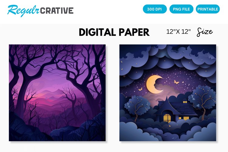 Twilight Time Seamless Digital Paper