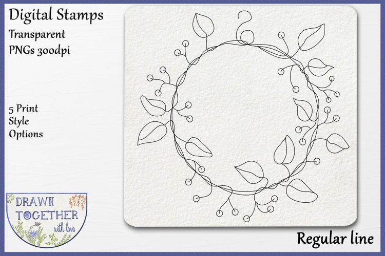 Digital Stamps - Twisted Wire Wreath