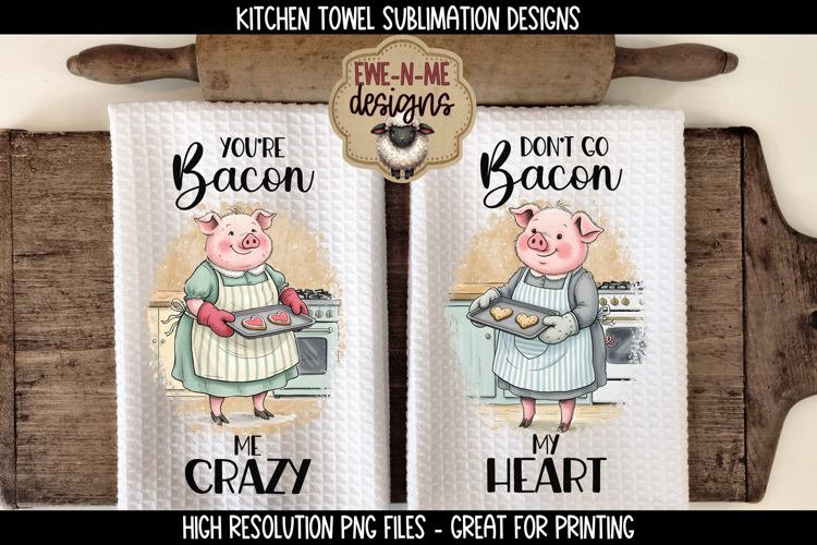Valentine Pigs Sublimation Kitchen Towel Designs