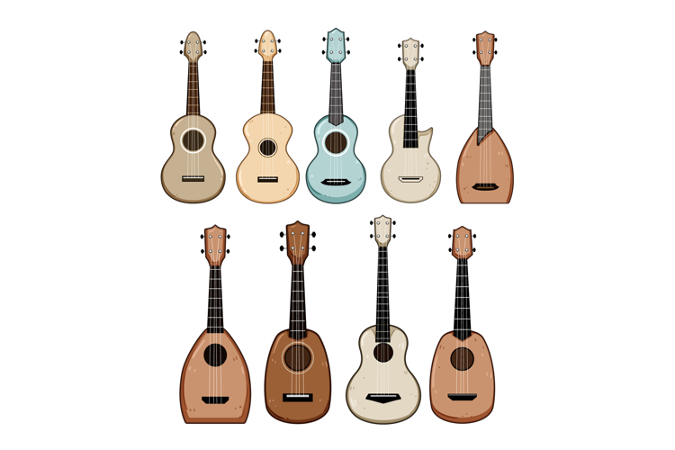 ukulele set cartoon (6570617)