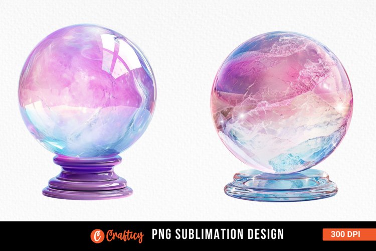 Watercolour Pastel Crystal Ball Clipart