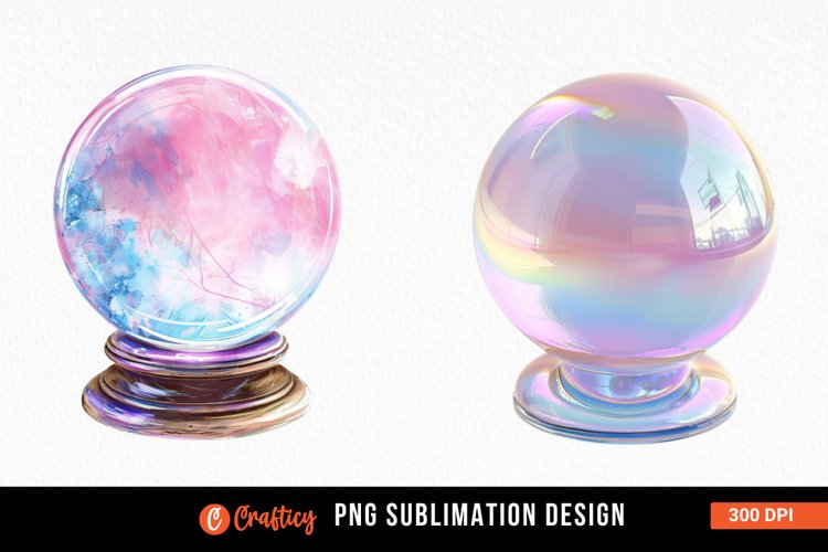 Watercolour Pastel Crystal Ball Clipart