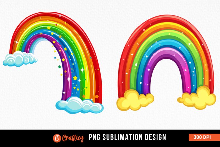 Watercolour Bright Rainbow Clipart