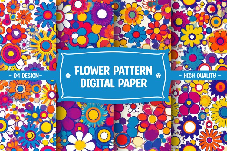 Abstract flower digital paper (4748867)