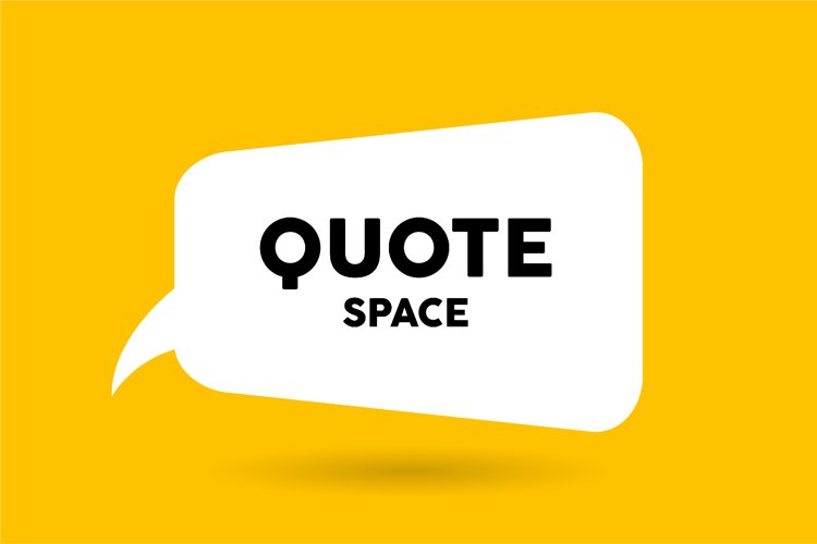 White bubble message template design on yellow (1580101)