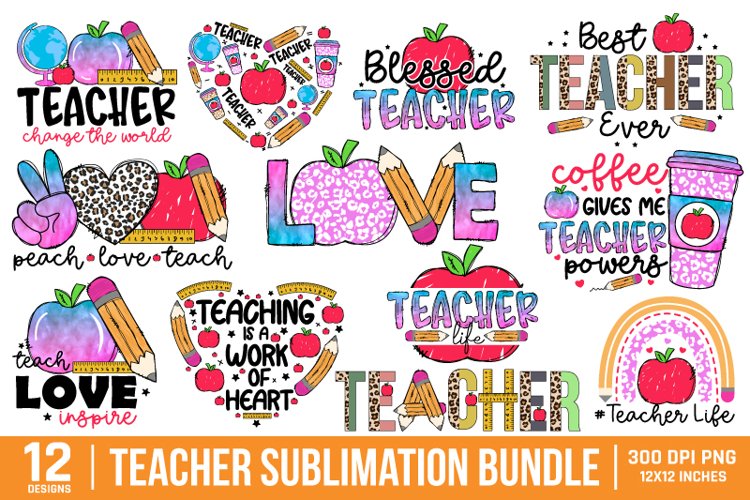 Teacher Sublimation Bundle, Teacher Appreciation (2562428)