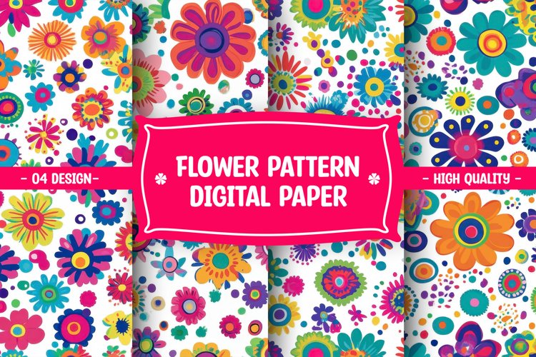 Abstract flower digital paper (4748876)