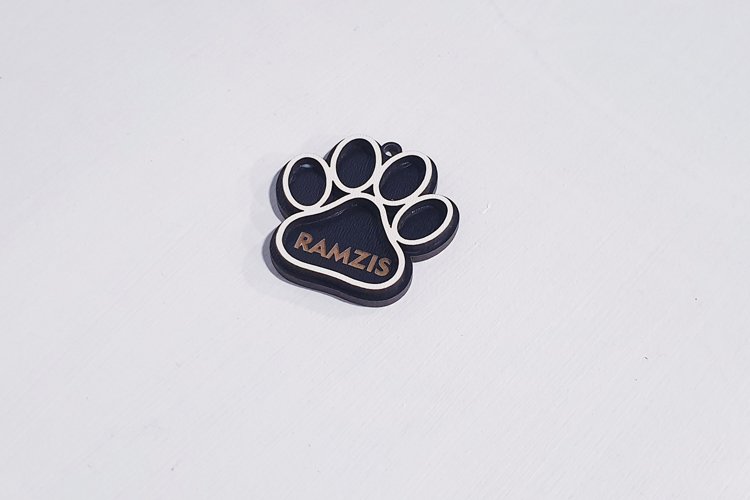 Dog Name Tag Ready to cut Laser File