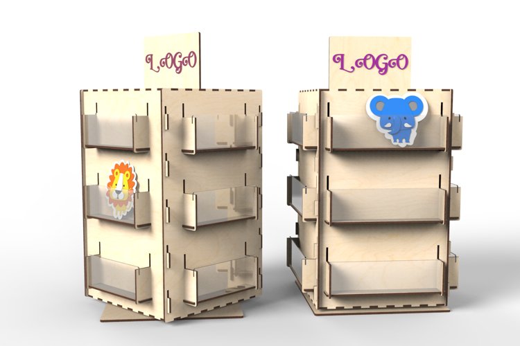 Sticker stand Laser cutting files. Craft show (1900526)