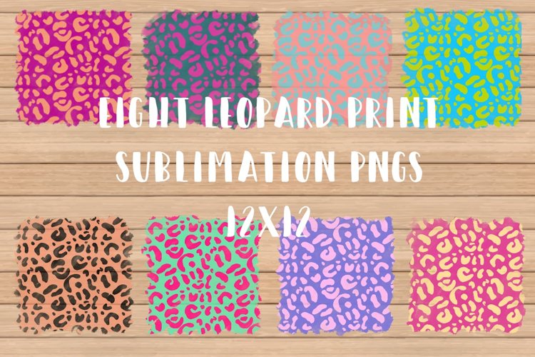 Colorful Leopard Print Sublimation PNGs Bundle