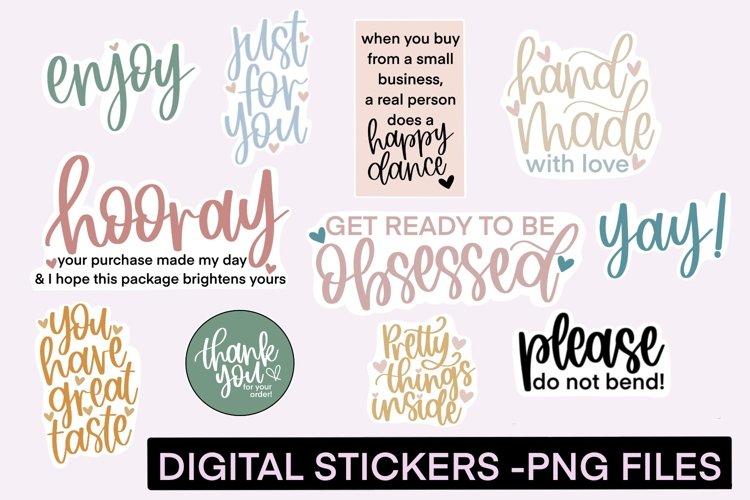Packaging stickers, png files, small biz stickers png