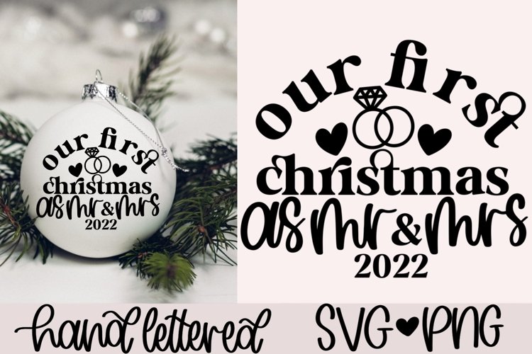 Our first christmas as mr and mrs 2022 SVG (1482552) | SVGs | Design Bundles
