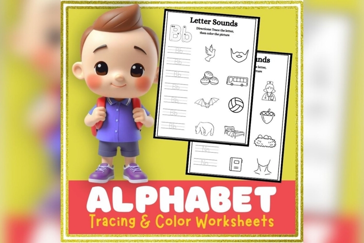 Alphabet Tracing & Color Worksheets Kindergarten (6574012)
