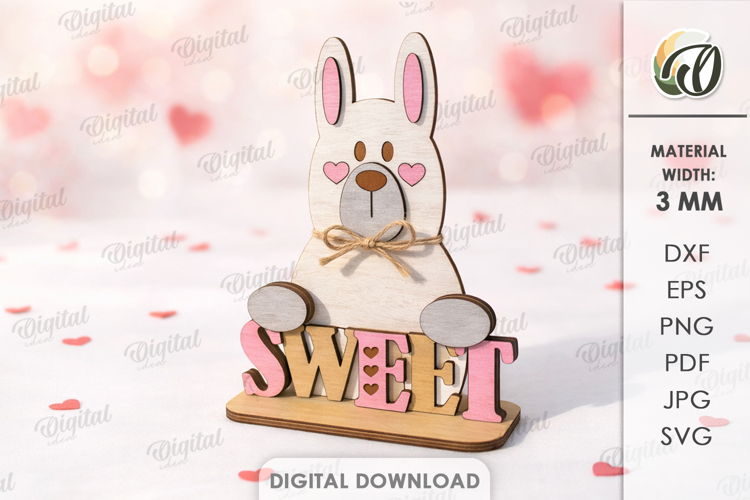 Valentine's Day Character Stand Decor Laser Cut. (6466895)