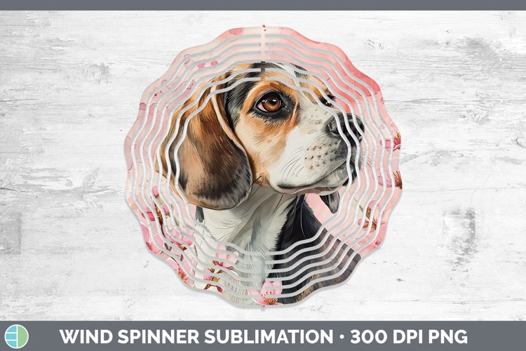 Valentine Dogs Beagle Wind Spinner Sublimation Spinner Desig