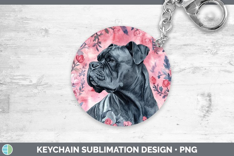 Valentine Dogs Cane Corso Keychain Sublimation Keyring Desig