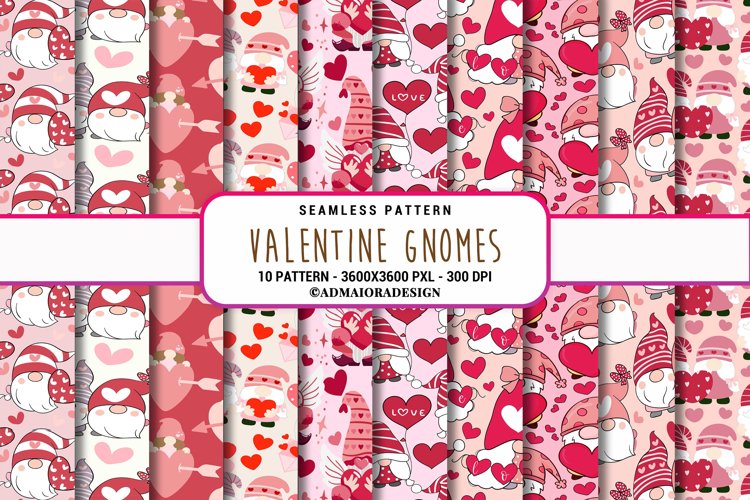 Valentine Gnomes digital paper (1767611)