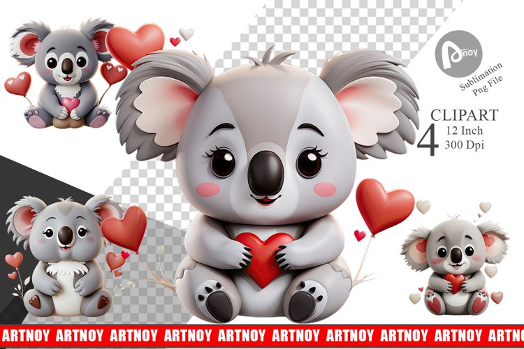 Valentine Koala Clipart (5038986)