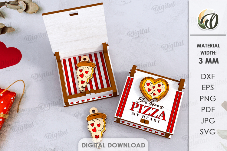 Valentine Pendant With Box Laser Cut. Valentine SVG