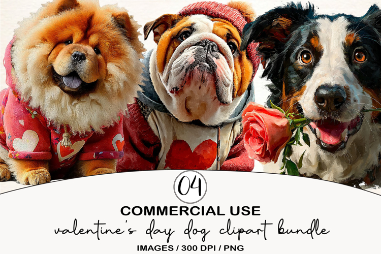 Valentine's Day Couple Dog Clipart Sublimation PNG (6458453)