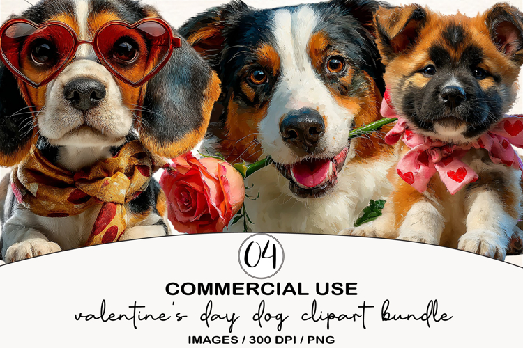 Valentine's Day Couple Dog Clipart Sublimation PNG (6458441)
