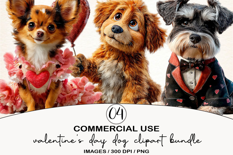 Valentine's Day Couple Dog Clipart Sublimation PNG (6458561)