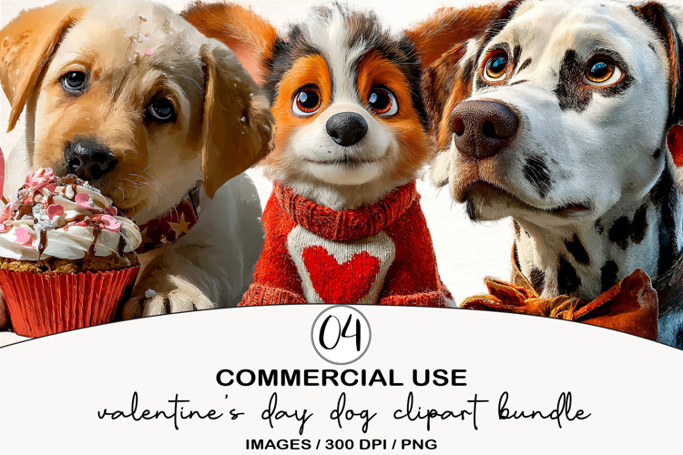 Valentine's Day Couple Dog Clipart Sublimation PNG (6458543)
