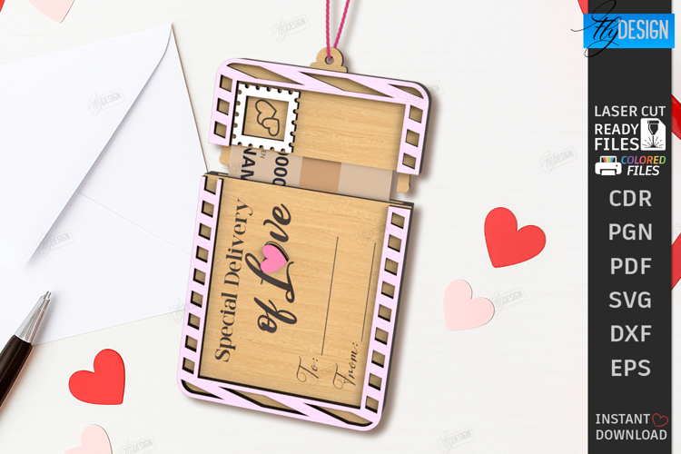 Valentine's Day Gift Card Holder Laser (6461459)