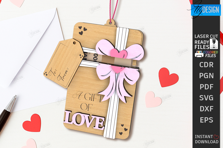 Valentine's Day Gift Card Holder Laser (6461457)